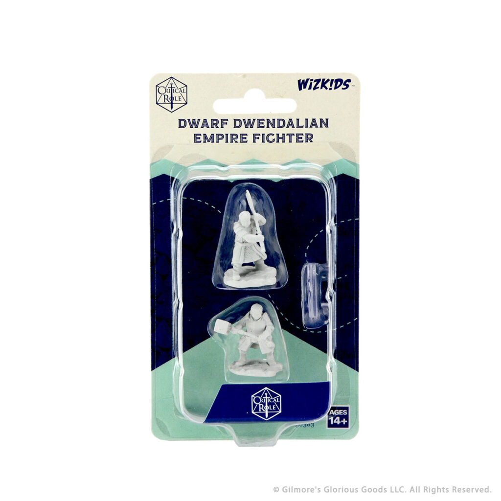 Critical Role Unpainted Miniatures: Dwarf Dwendalian Empire Fighter (2 ...